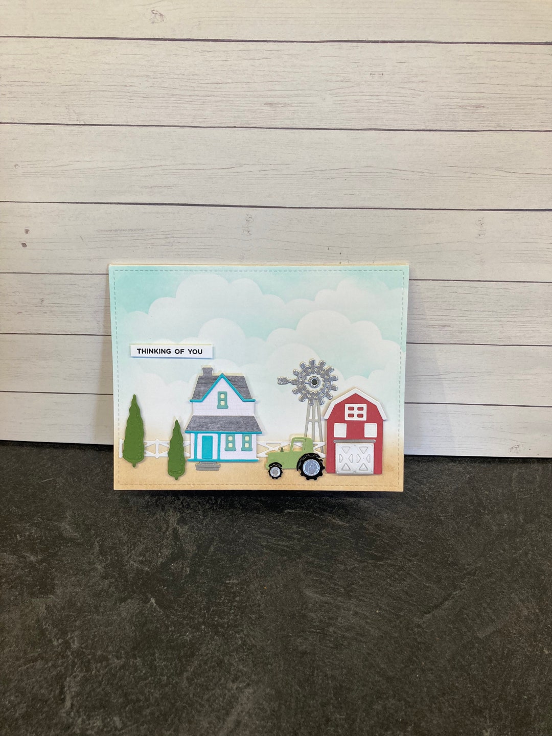 Thinking of You Farm Scene Card, Tractor Card, Barn Card, General ...