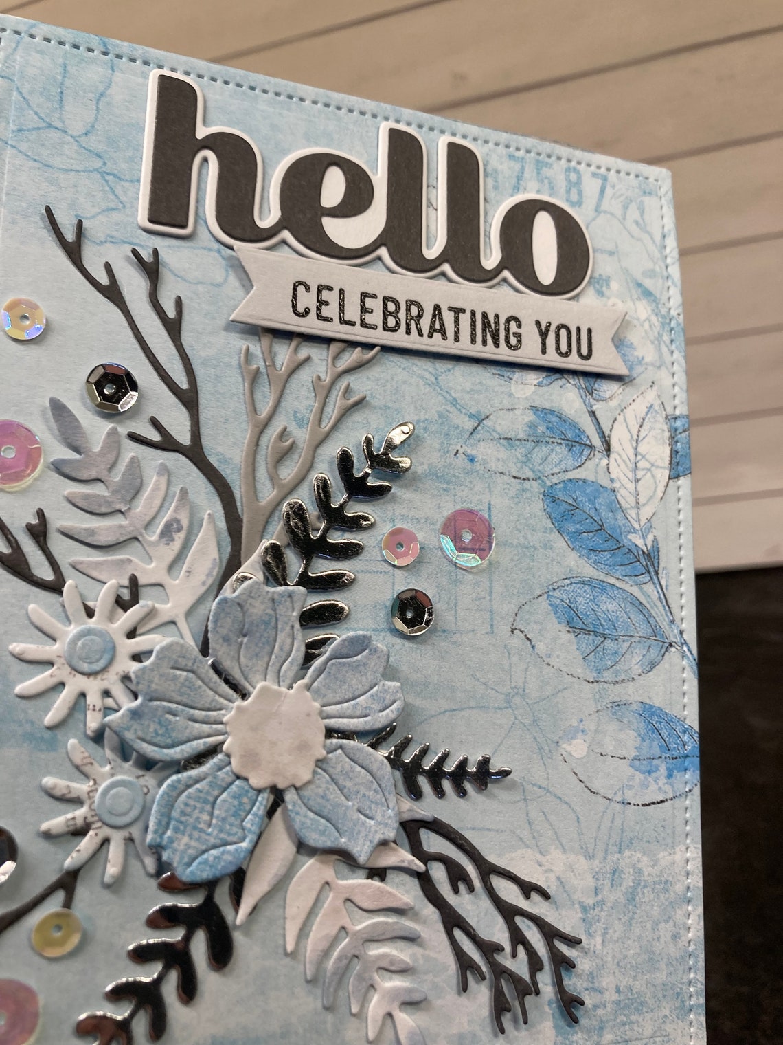 Hello Birthday Card Celebration Card Handmade Birthday Card - Etsy