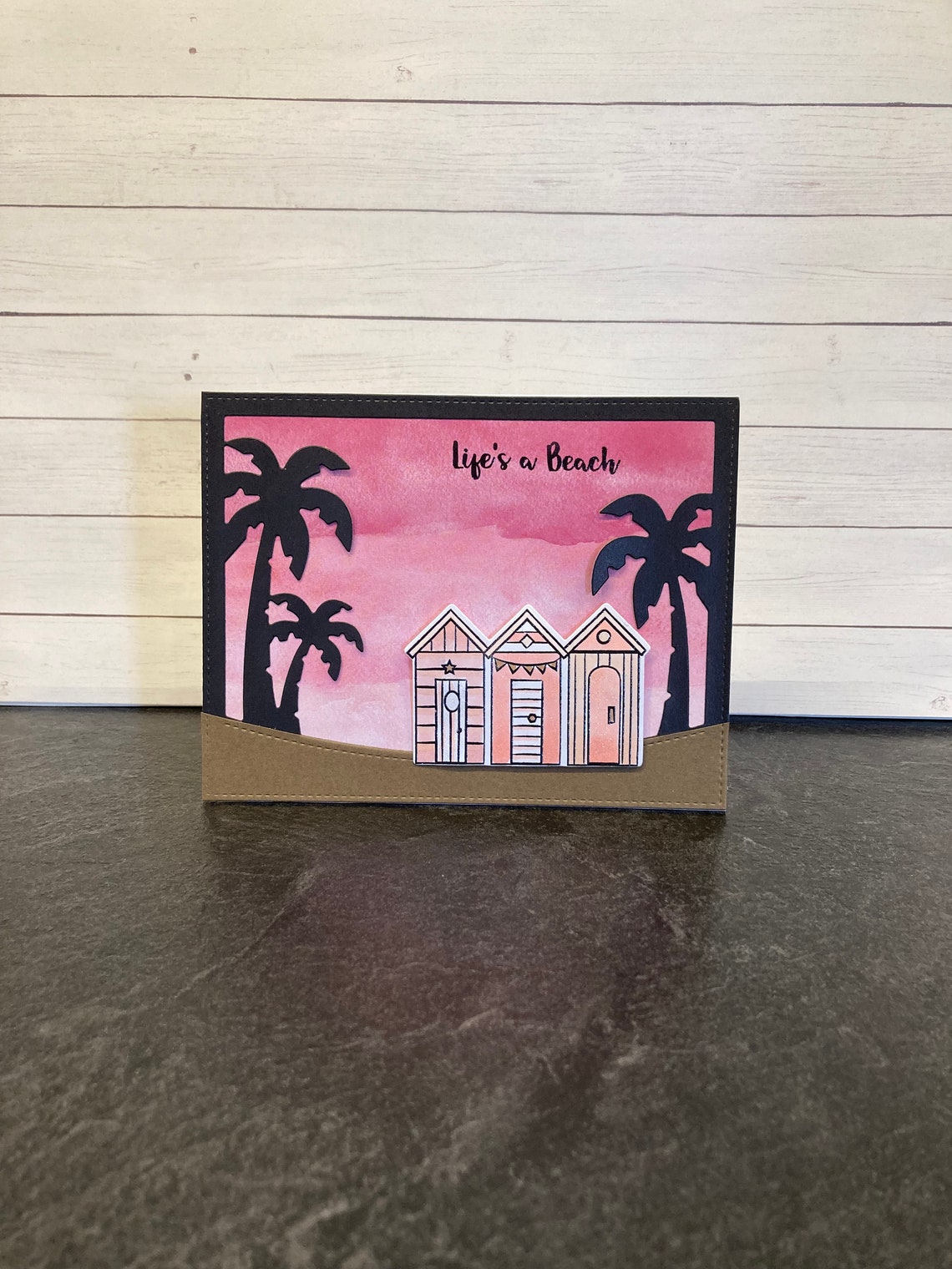 Life's a Beach Card, Sunset Cards, Beach Cards, Handmade Beach Cards ...