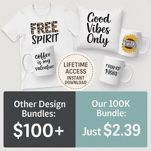 100K+ T-shirt Designs Bundle | SVG Png JPG EPS | for Merch, Print on ...