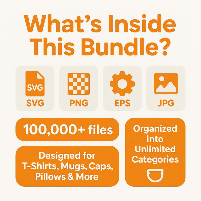 100K+ T-shirt Designs Bundle | SVG Png JPG EPS | for Merch, Print on ...