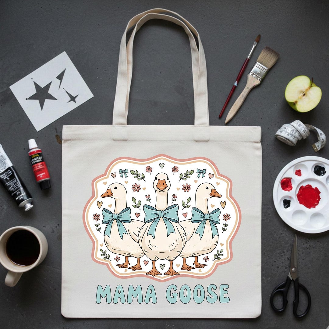 Vintage Thrifted Goose PNG, Grandma Geese, Cozy Retro Animals 90s Mama ...