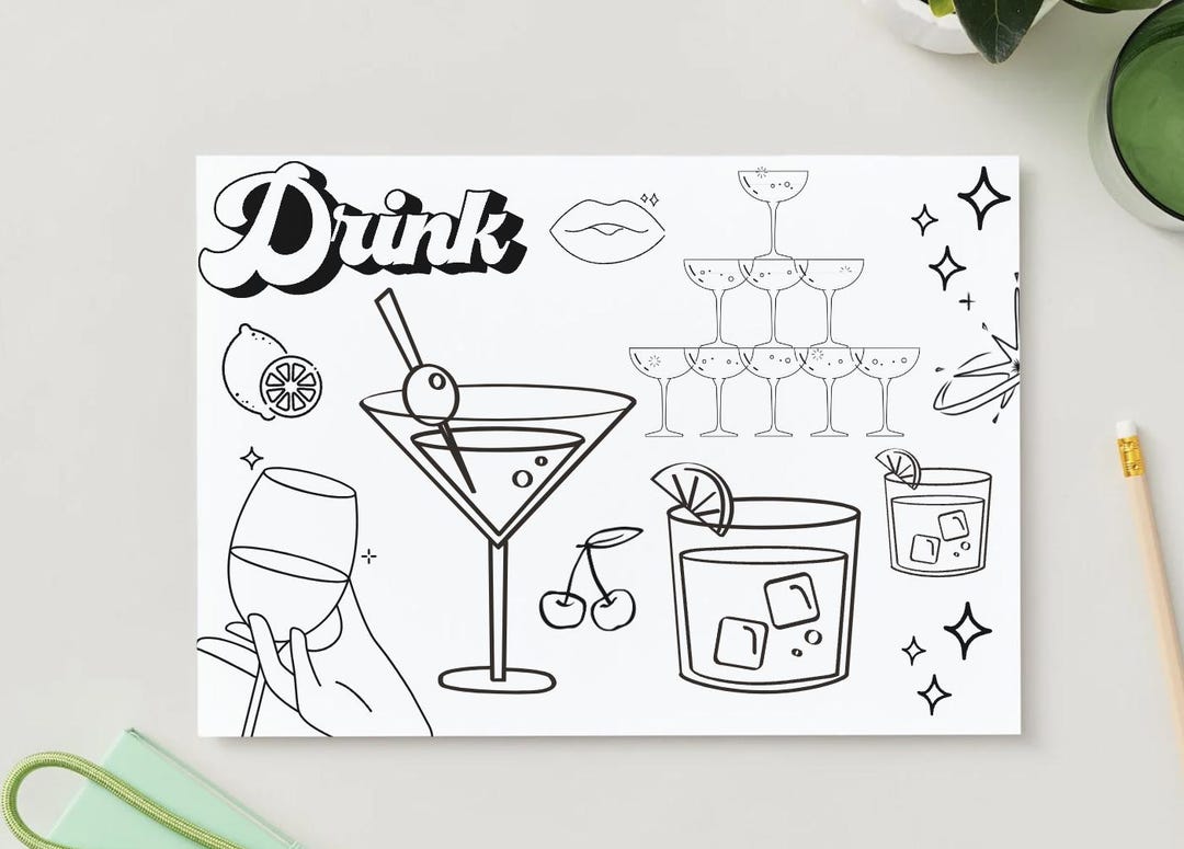 6 Page Colouring in Templates - Etsy