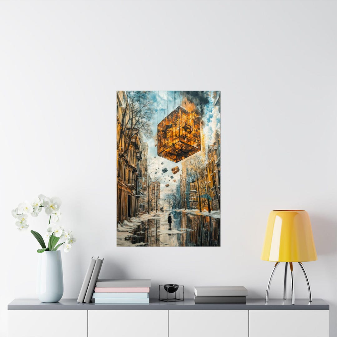 Dreamy Chicago Cityscape: Surreal Urban Illustration - American ...