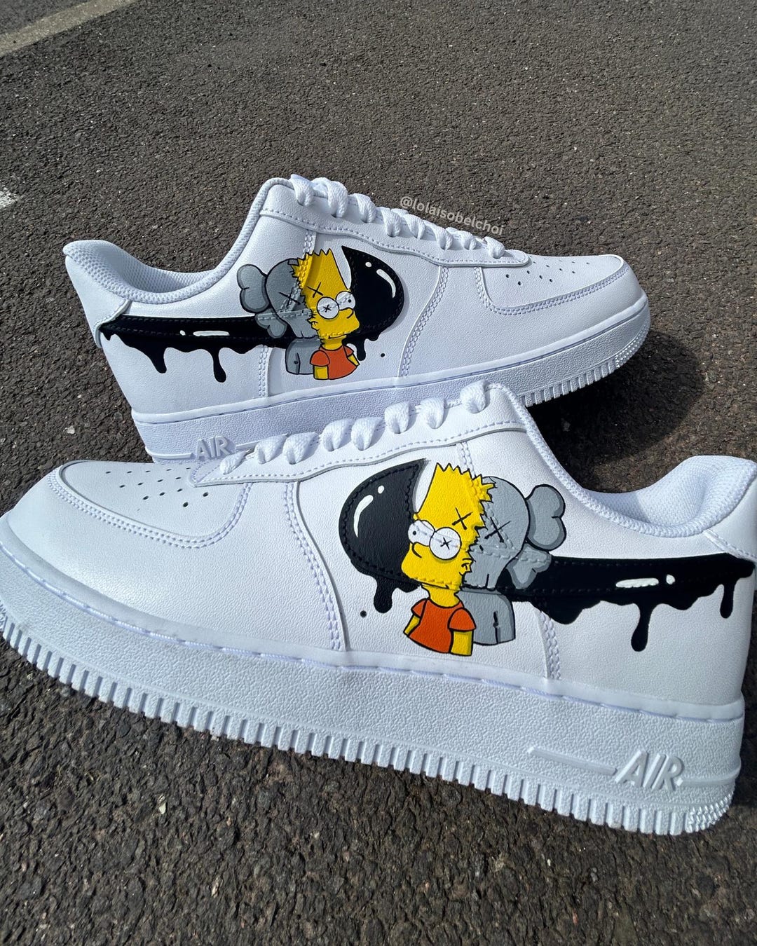 Custom Hand-painted Bart Simpson X KAWS Shoes – Made to Order ...