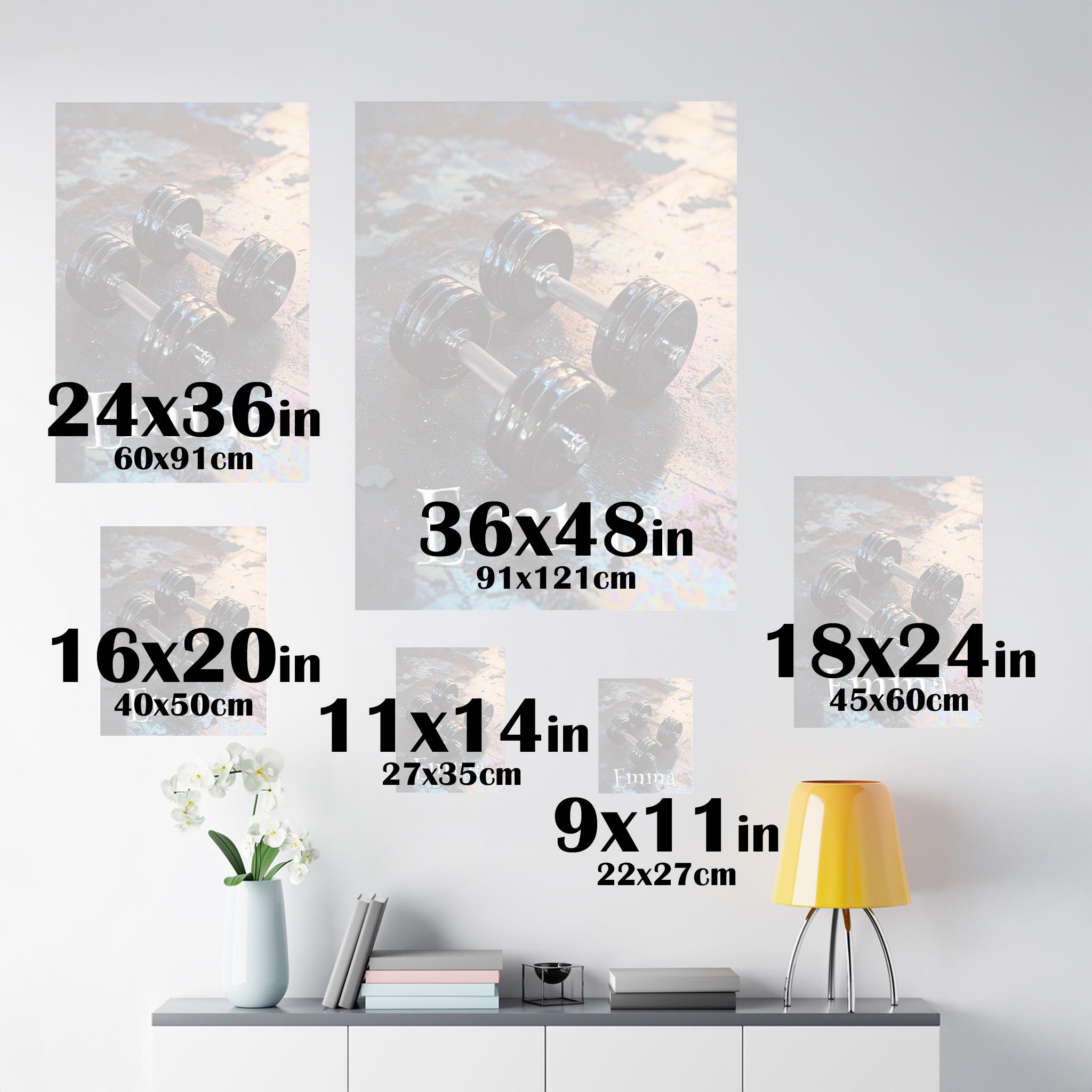 Personalized Gym Weights Poster for Kids – Modern Wall Poster ...