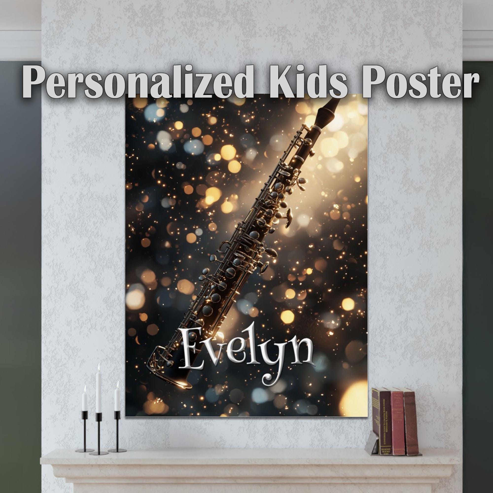 Personalized Clarinet Poster for Kids – Unique Art Display – Ideal Gift ...