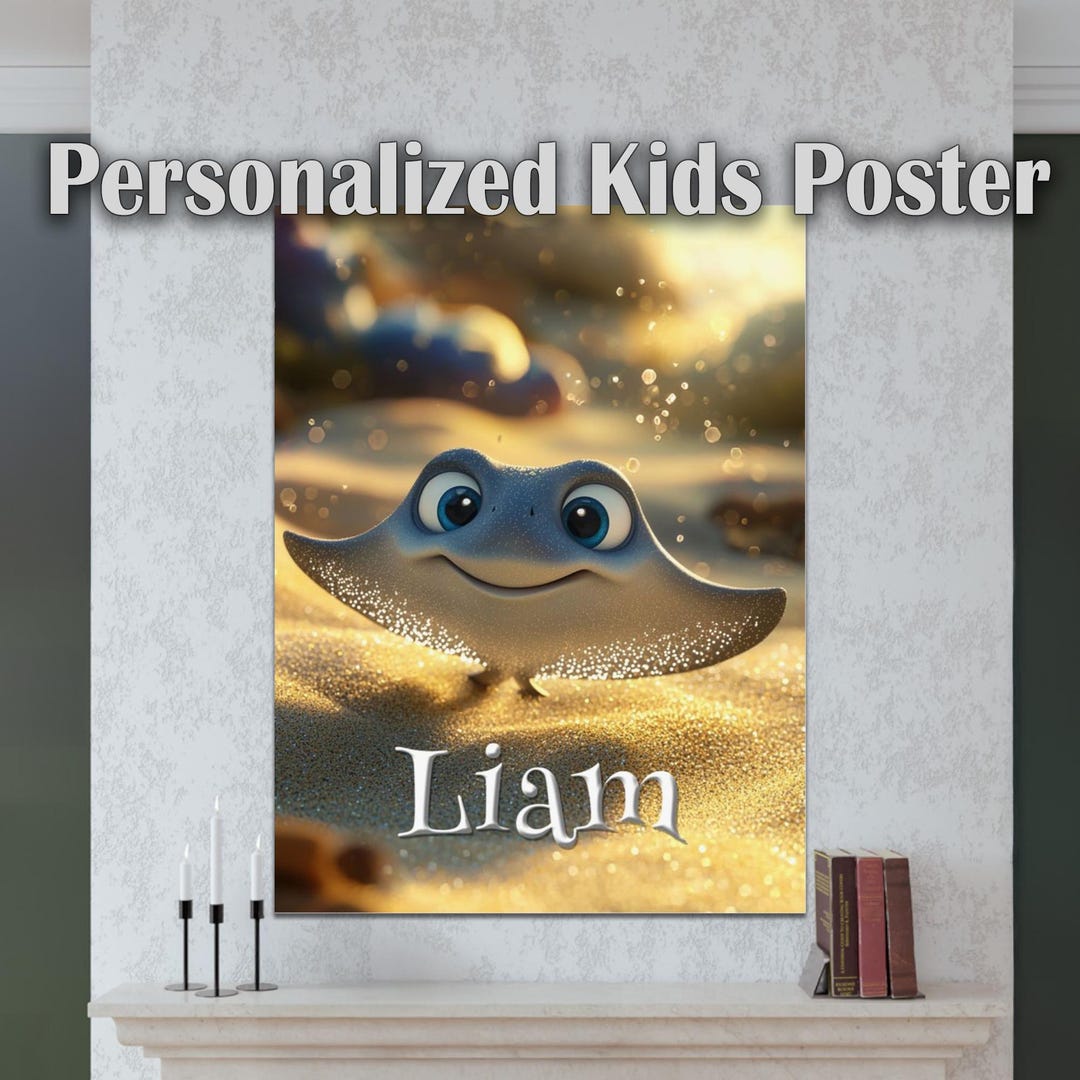 Personalized Stingray Poster for Kids – Perfect Kids Gift – Modern Wall ...