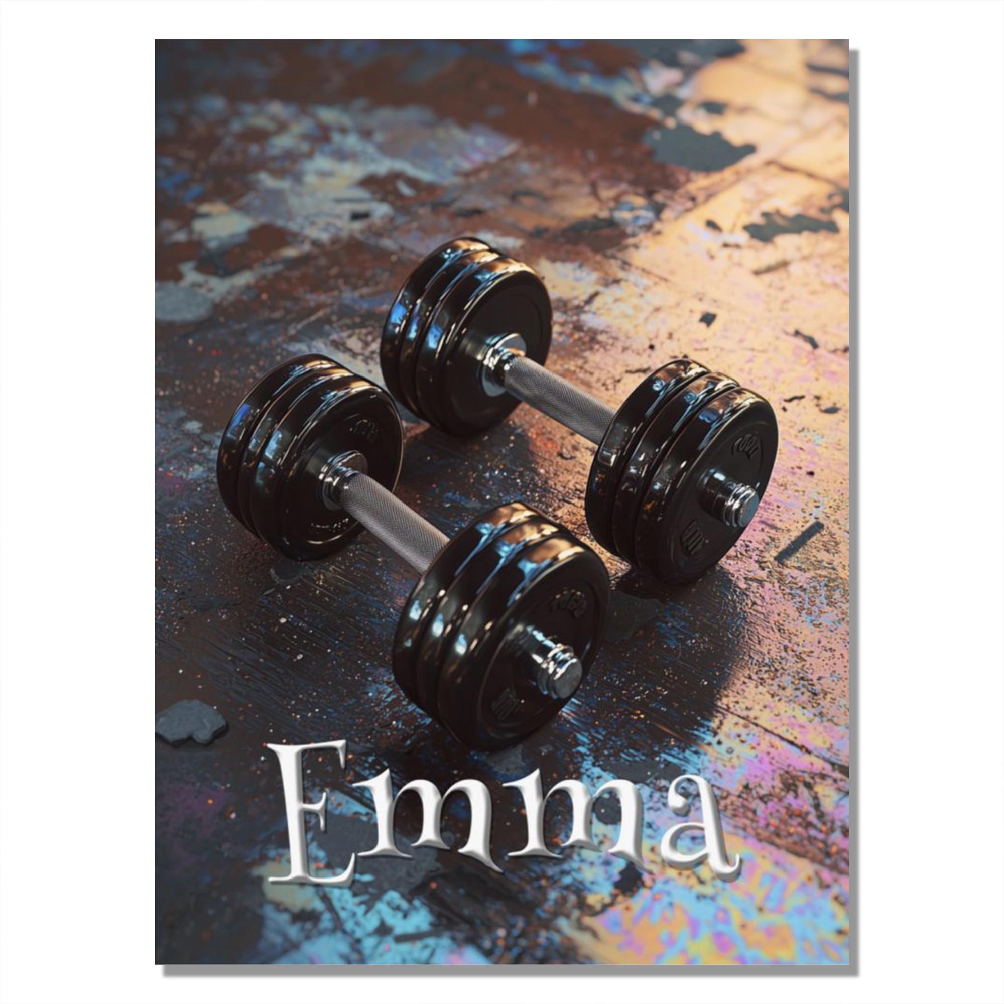 Personalized Gym Weights Poster for Kids – Modern Wall Poster ...