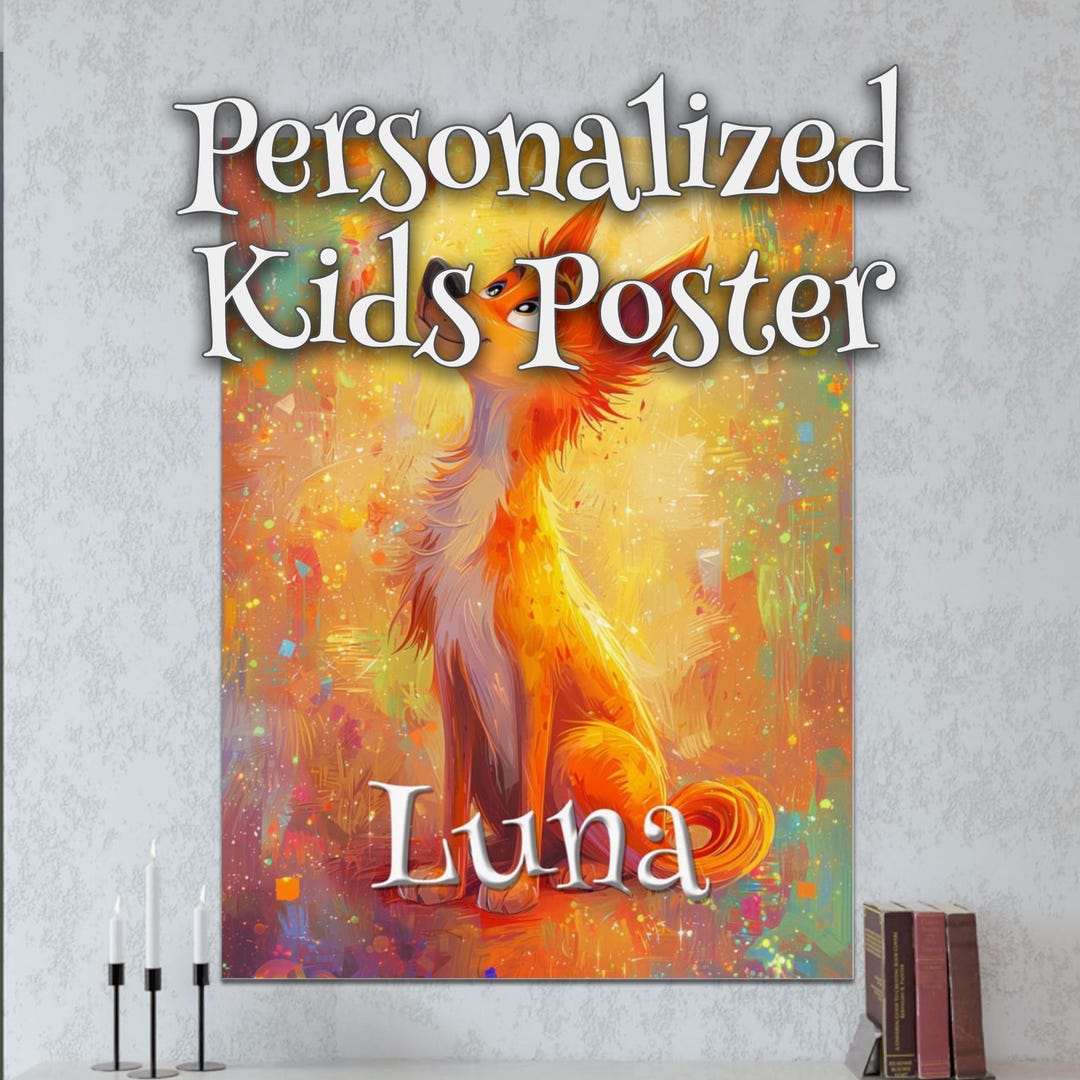 Personalized Dog Poster for Kids Poster – Unique Art Display ...