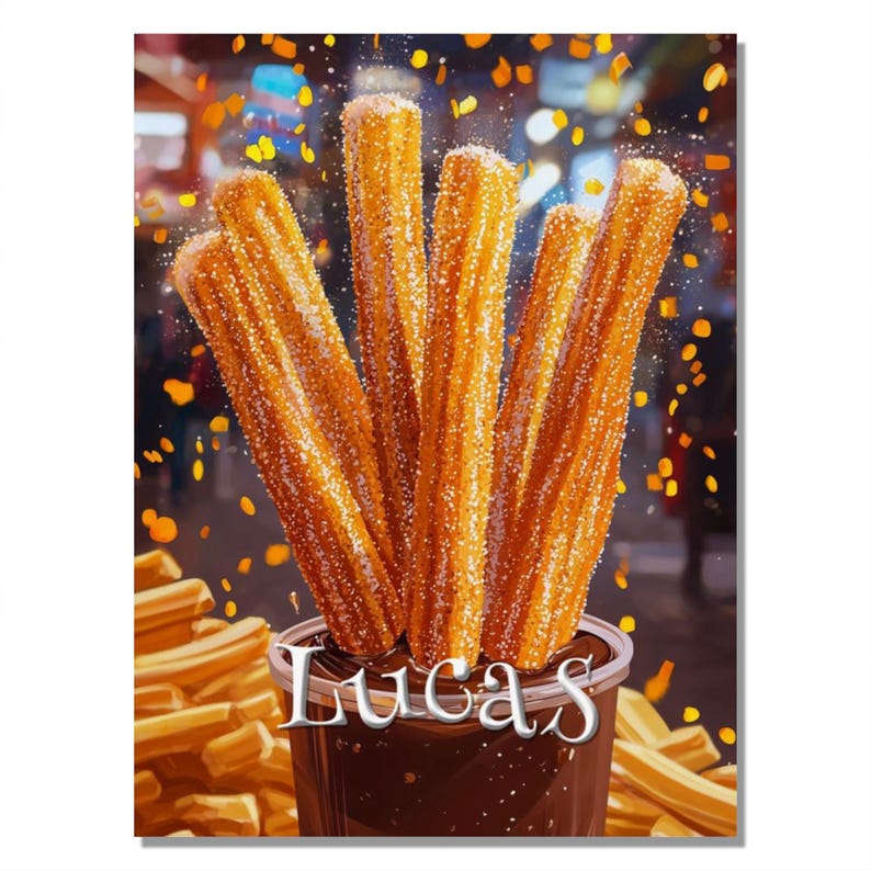 Personalized Churros Poster for Kids Poster – Engaging Art Print ...