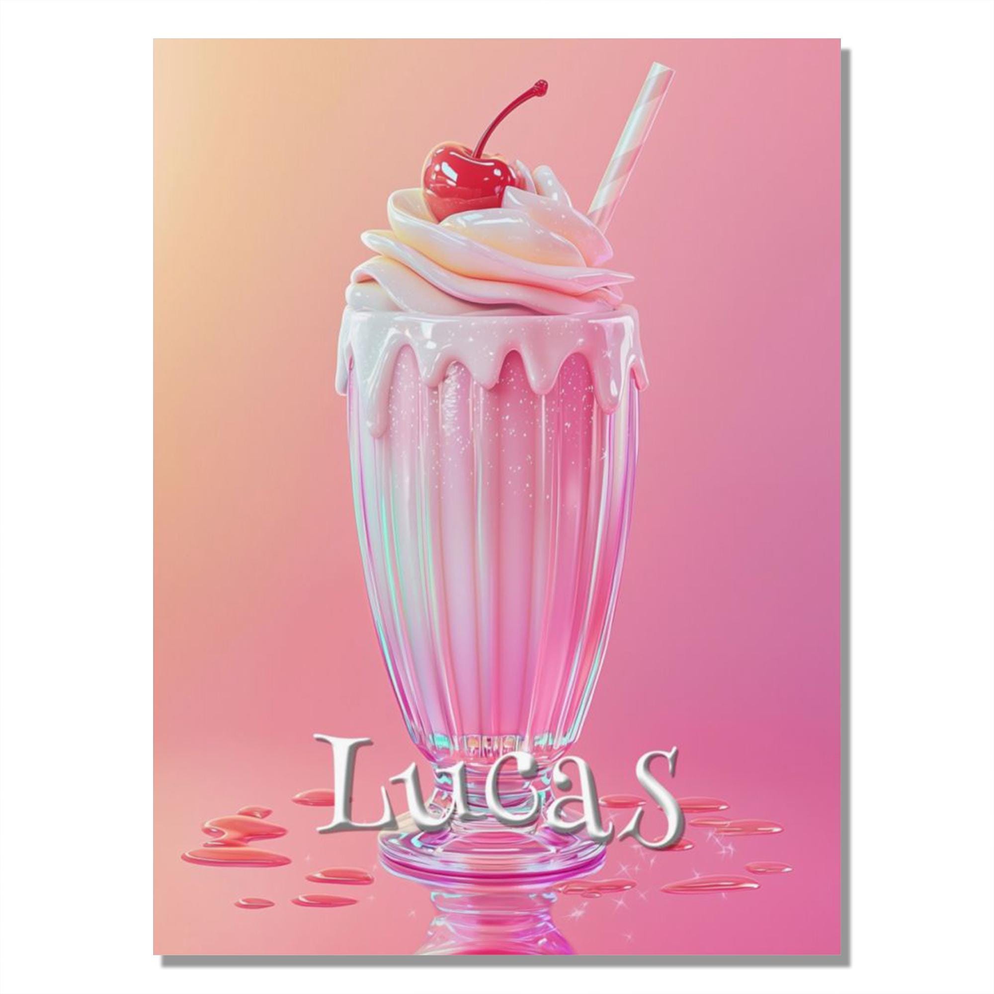 Personalized Milkshake Poster for Kids Poster – Engaging Art Print ...
