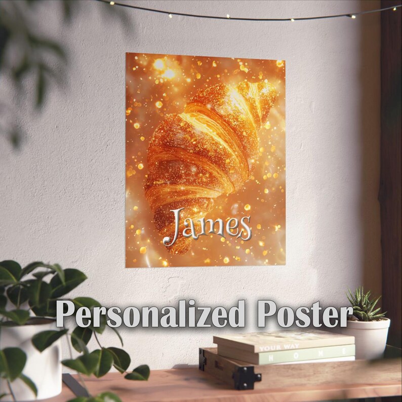 Personalized Croissant Poster for Kids – Modern Wall Poster – Learning ...