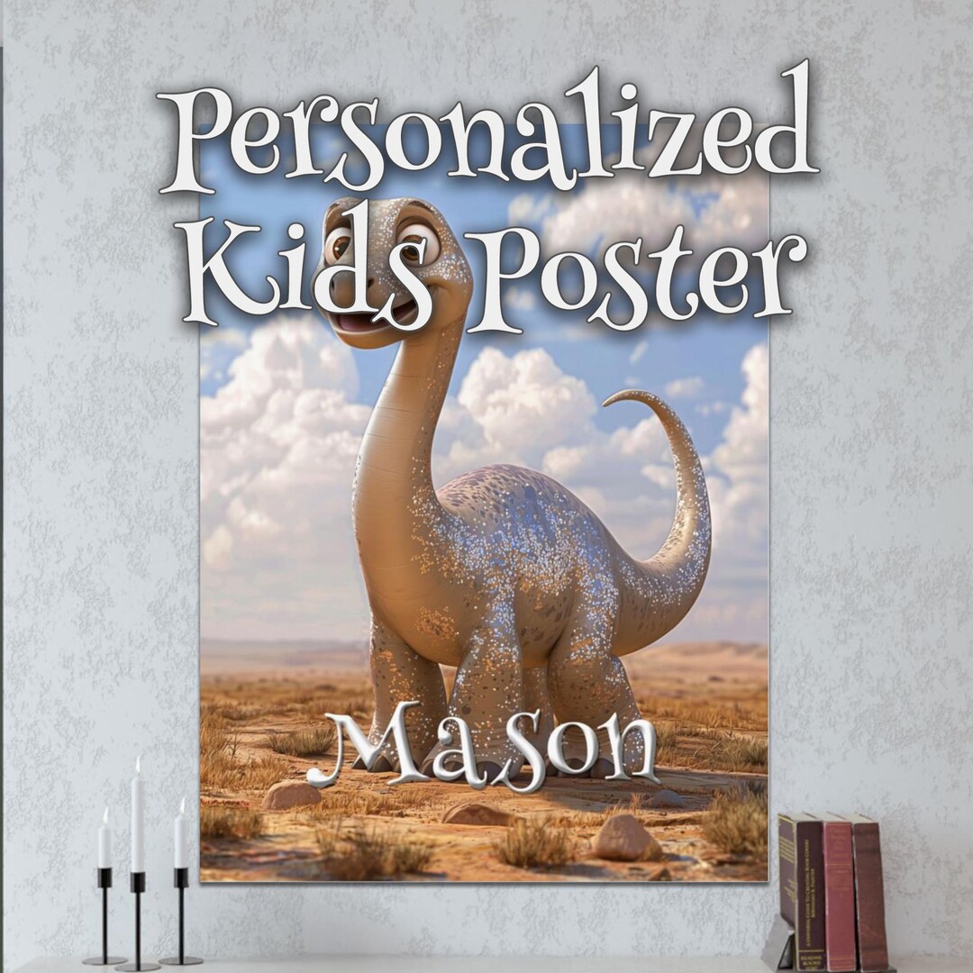 Personalized Diplodocus Poster for Kids Poster – Inspires Imagination ...