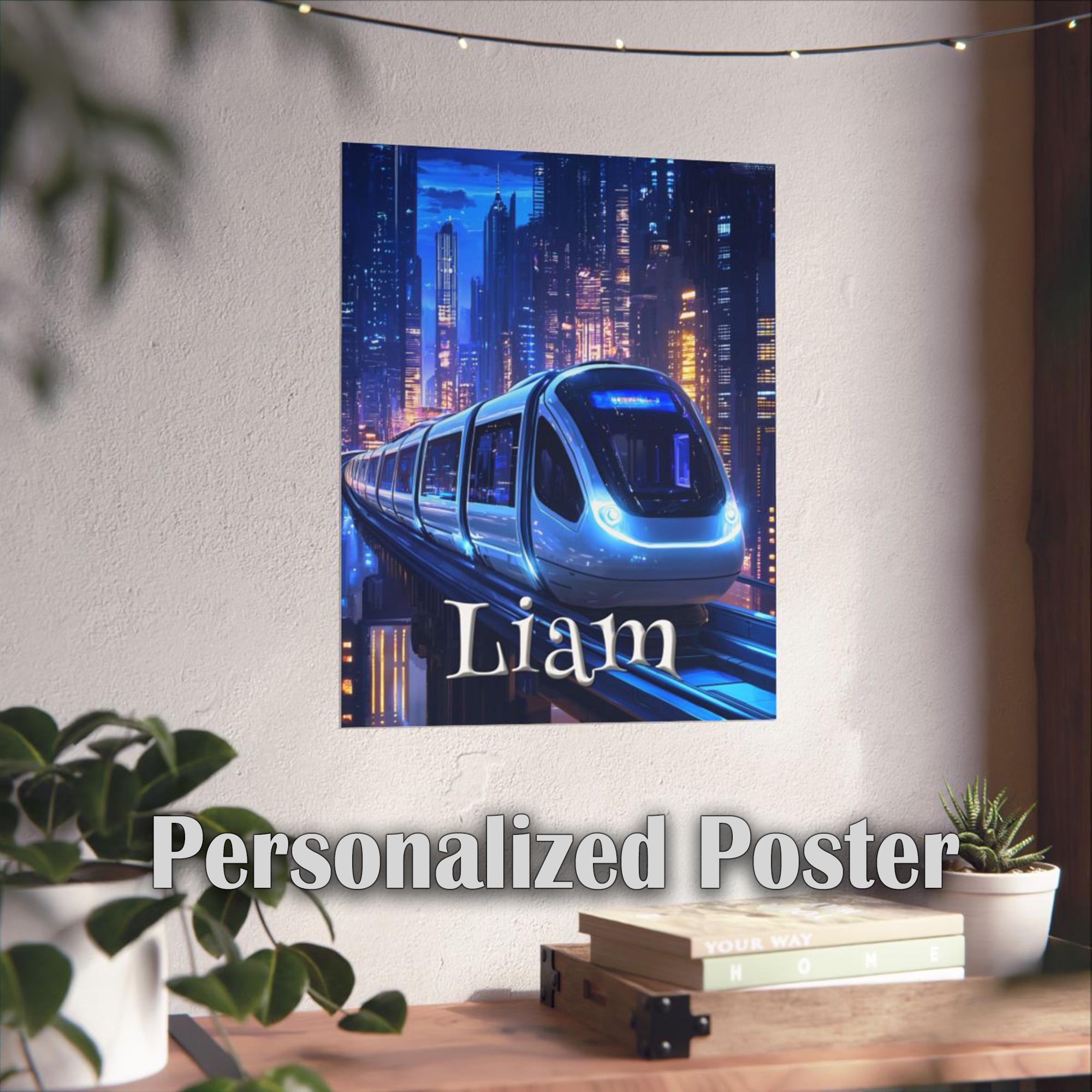 Personalized Monorail Poster for Kids Poster – Grandchild Gift Idea ...
