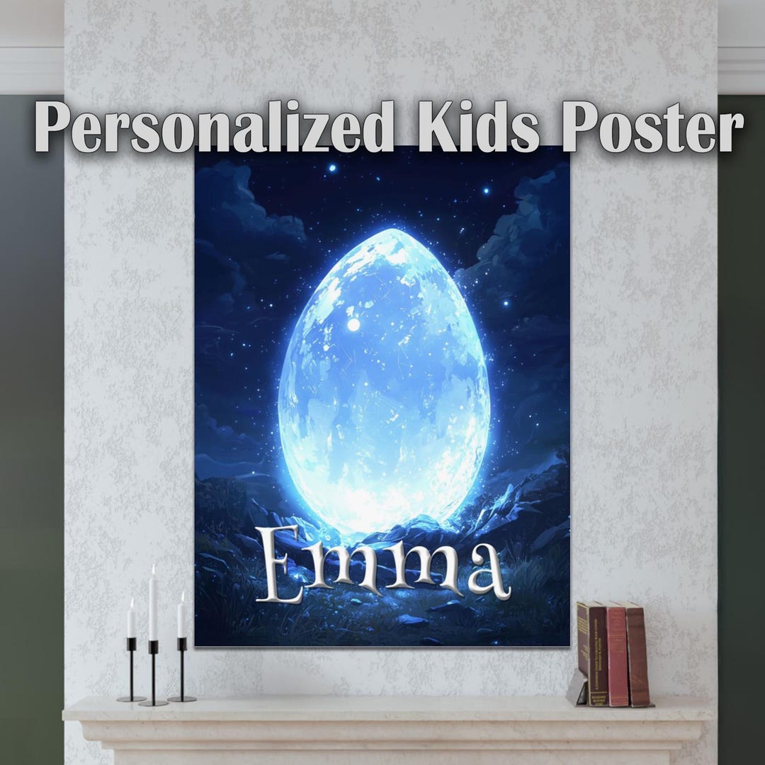 Personalized Moonstone Poster for Kids – Unique Art Display – Vibrant ...