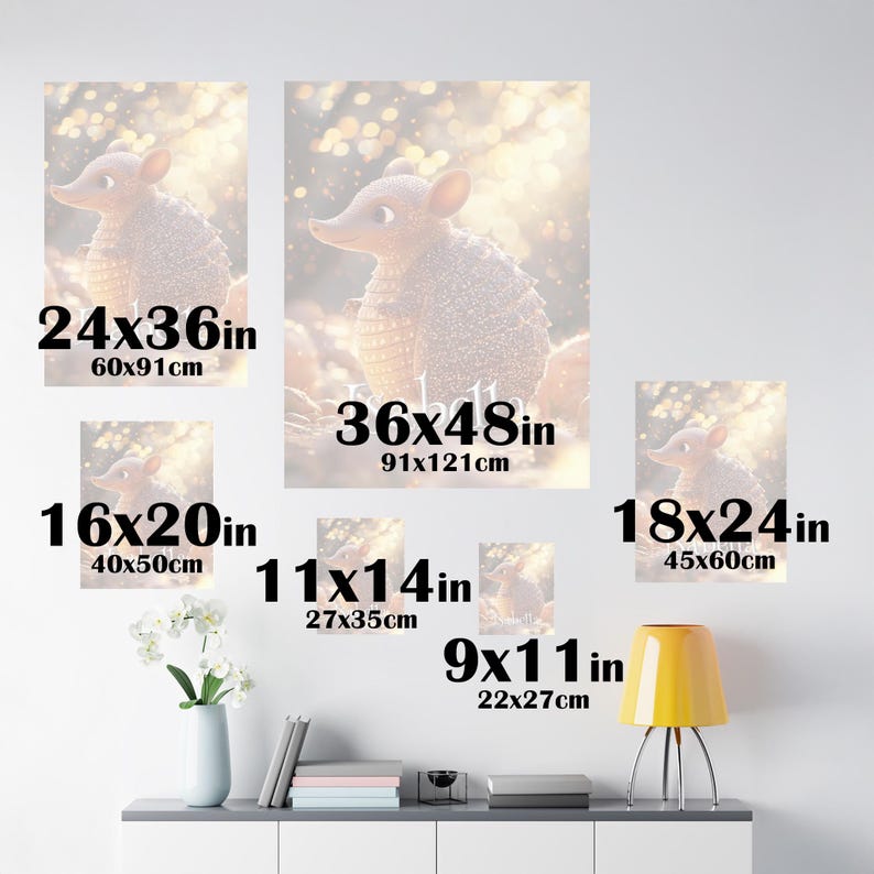 Personalized Armadillo Poster for Kids Poster – Creative Room Decor ...