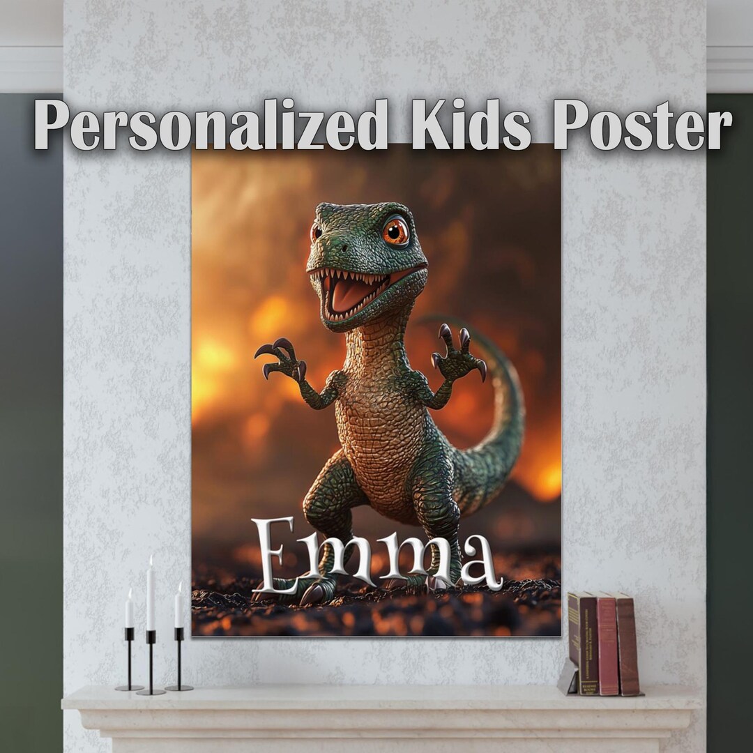 Personalized Allosaurus Poster for Kids – Ideal Gift for Boys & Girls ...