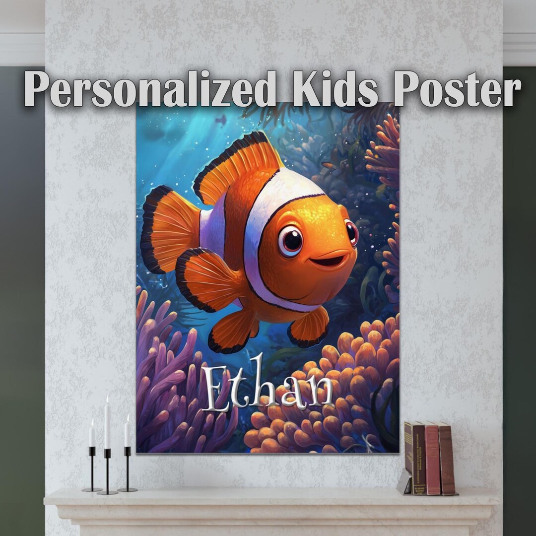 Personalized Clownfish Poster for Kids – Ideal Gift for Boys & Girls ...
