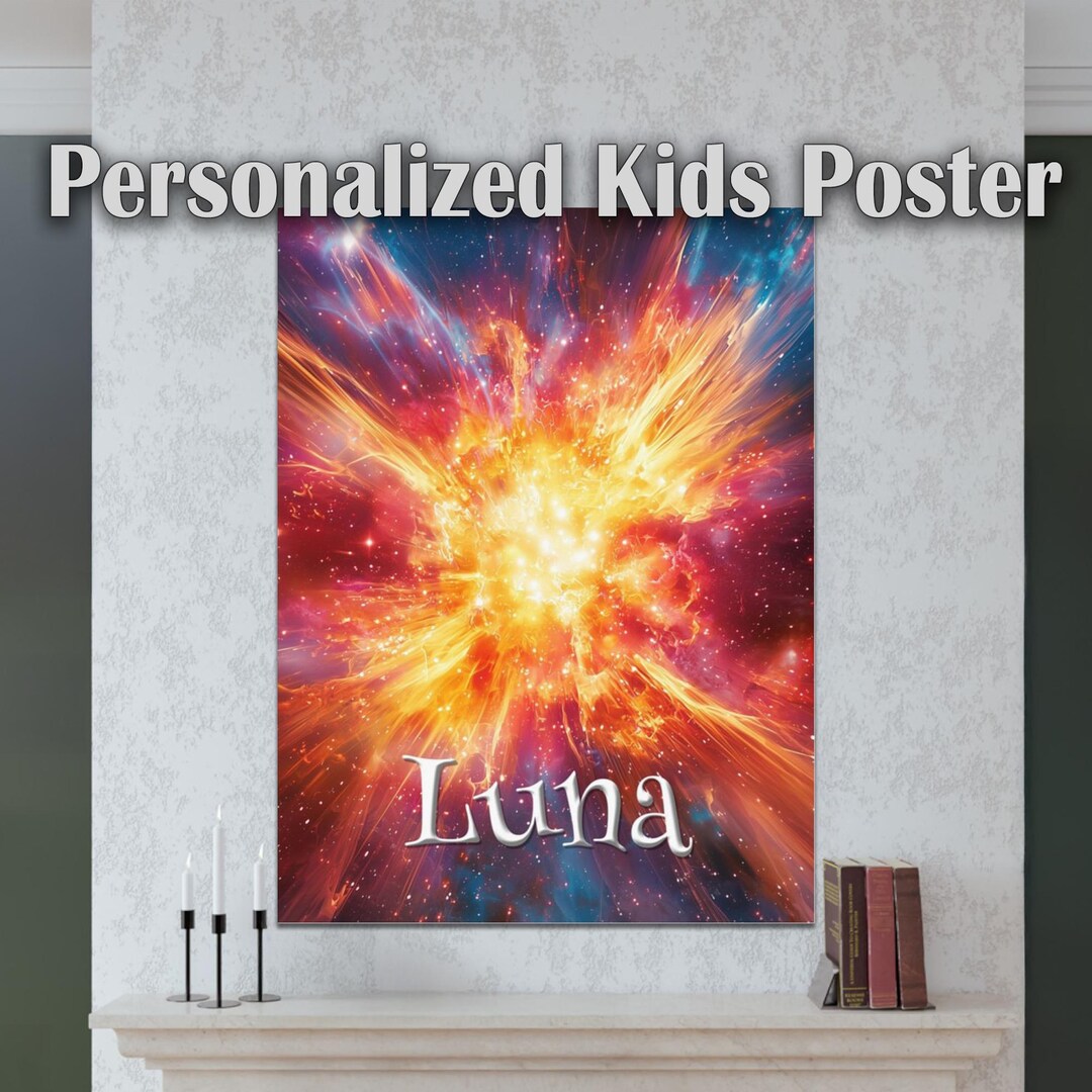 Personalized Supernova Poster for Kids – Custom Poster Design – Modern ...