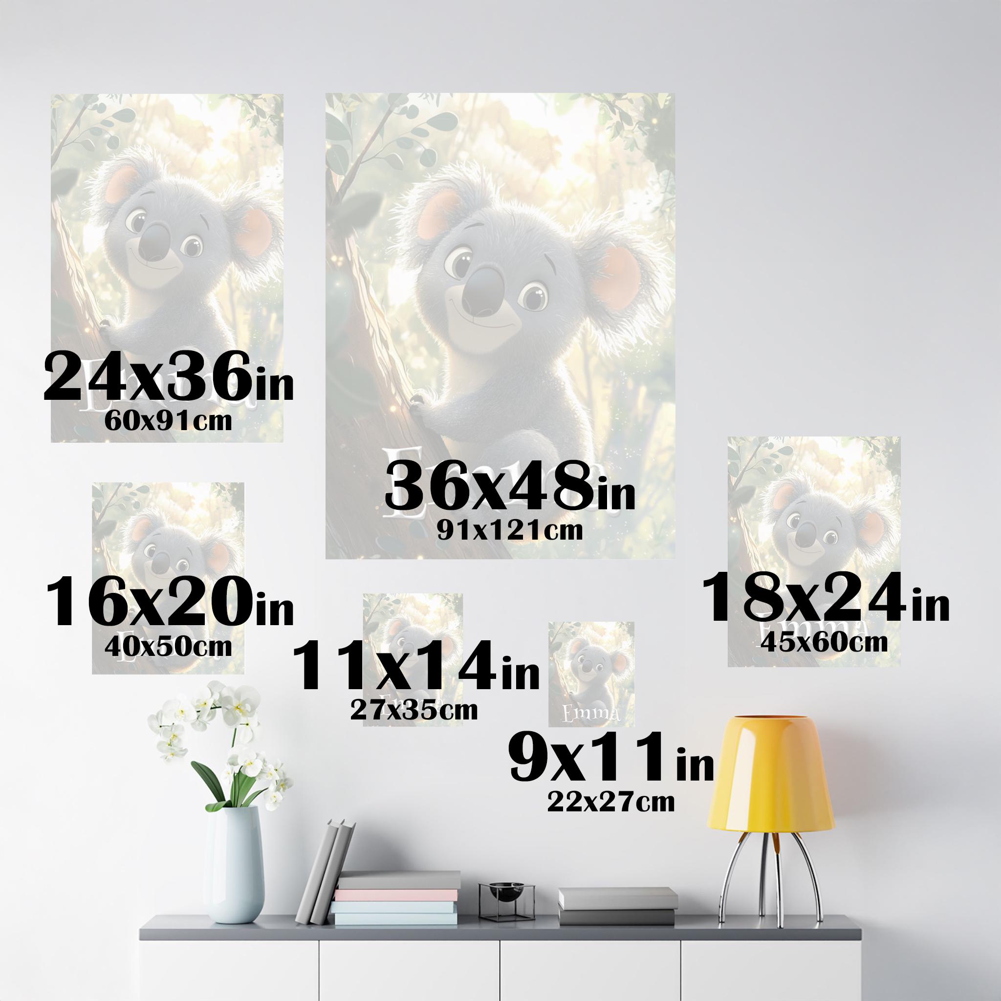 Personalized Koala Poster for Kids Poster – Perfect Kids Gift – Modern ...