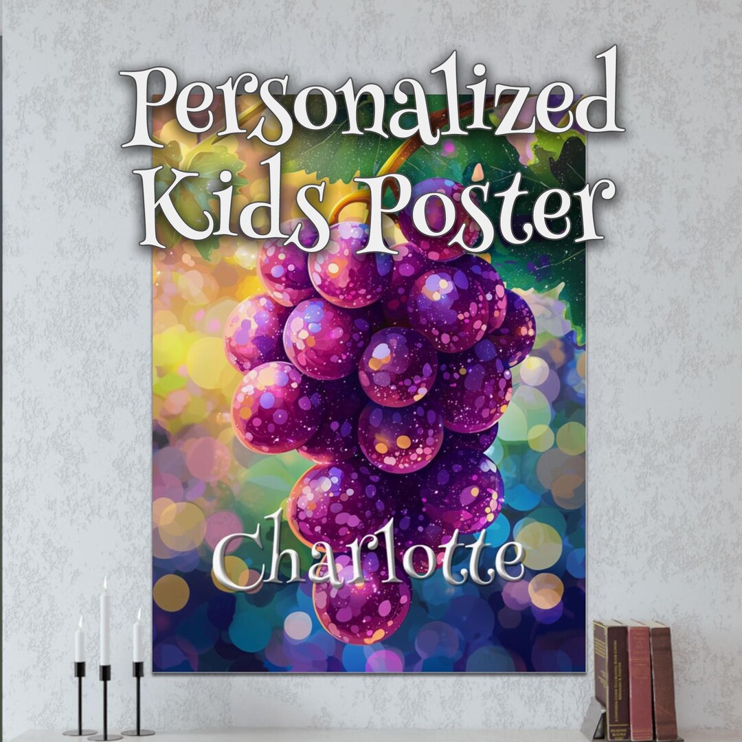 Personalized Grapes Poster for Kids Poster – Personalized Keepsake ...