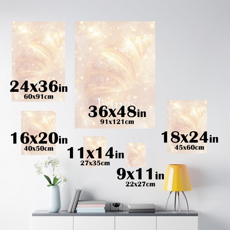 Personalized Croissant Poster for Kids – Modern Wall Poster – Learning ...