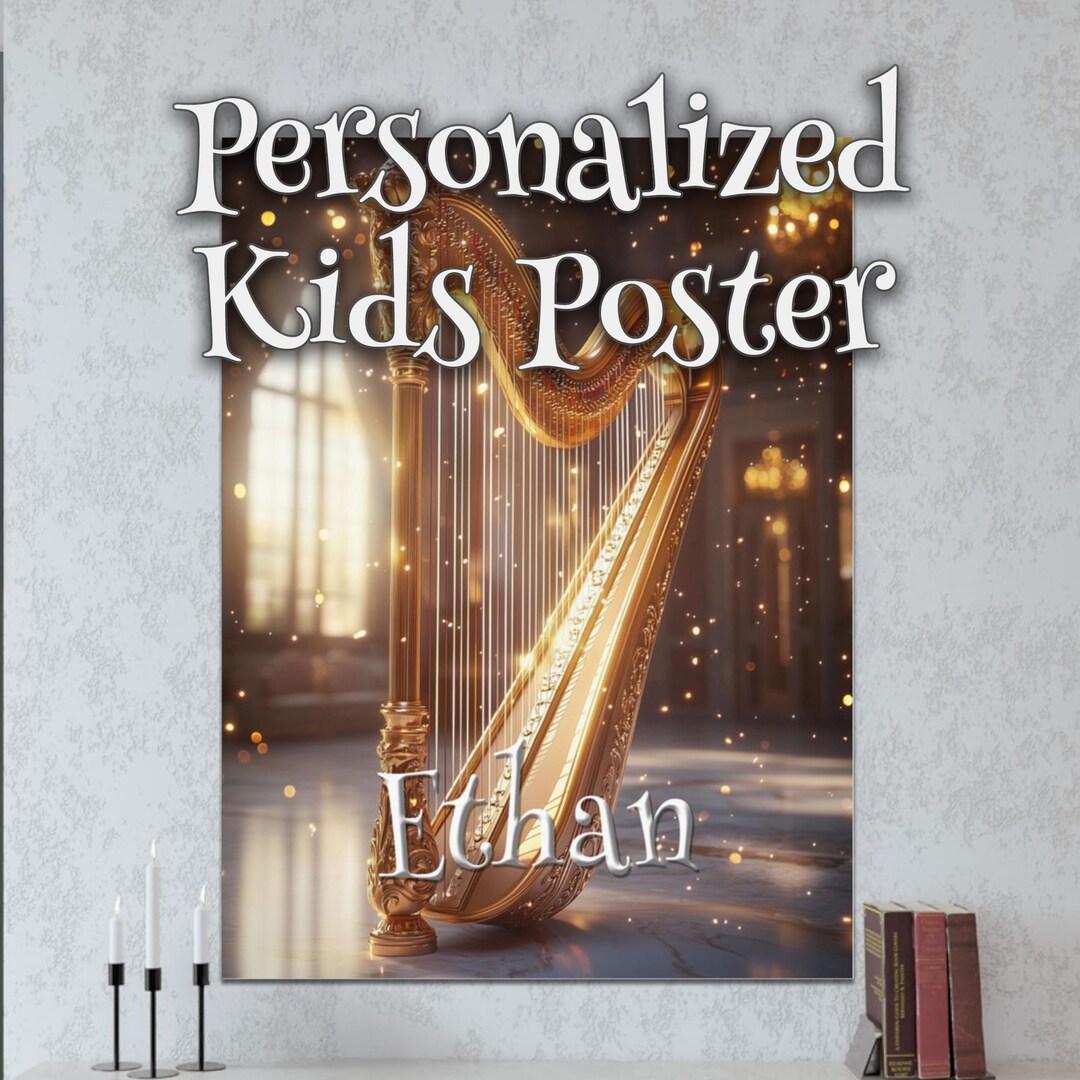 Personalized Harp Poster for Kids Poster – Early Learning Art ...