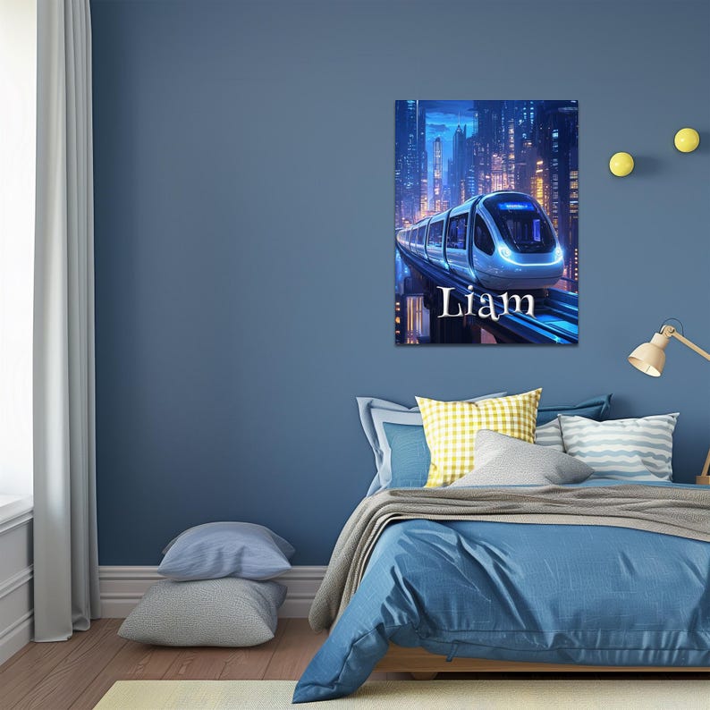 Personalized Monorail Poster for Kids Poster – Grandchild Gift Idea ...