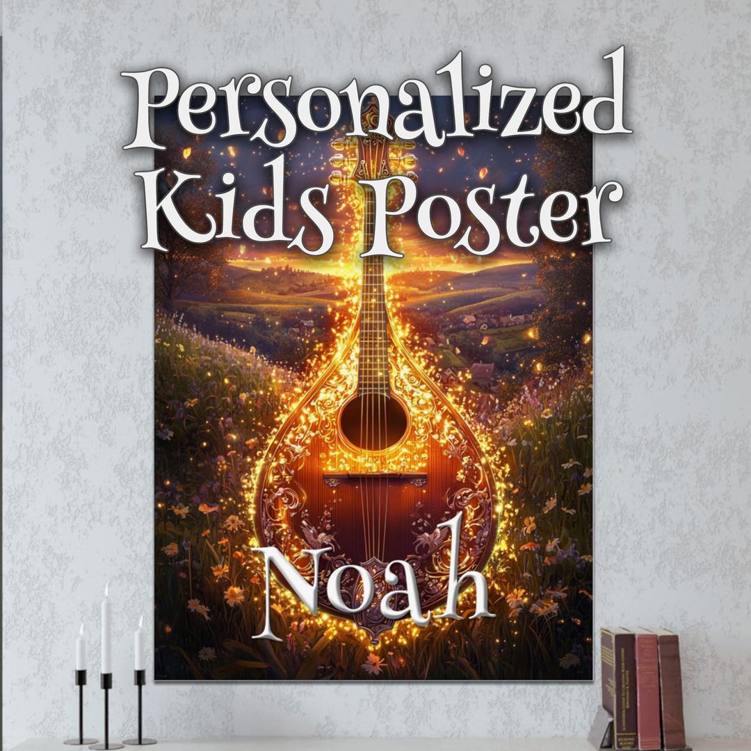 Personalized Mandolin Poster for Kids Poster – Creative Room Decor ...