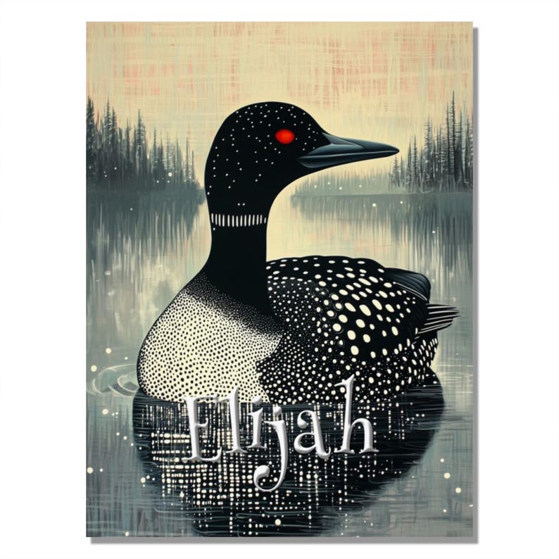 Personalized Common Loon Poster for Kids Poster – Perfect Kids Gift ...