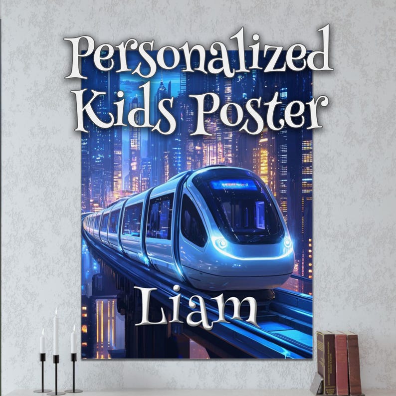 Personalized Monorail Poster for Kids Poster – Grandchild Gift Idea ...