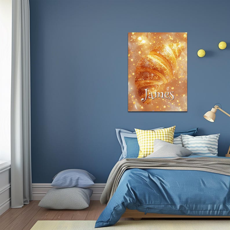 Personalized Croissant Poster for Kids – Modern Wall Poster – Learning ...