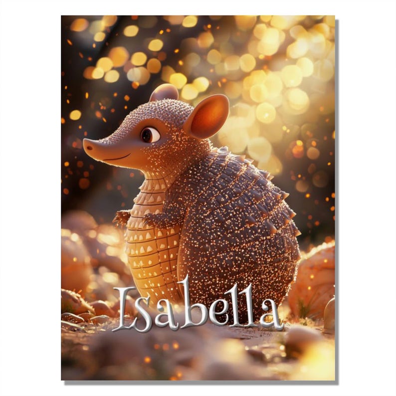 Personalized Armadillo Poster for Kids Poster – Creative Room Decor ...
