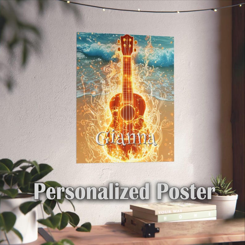 Personalized Ukulele Poster for Kids Poster – Child's Name Poster ...