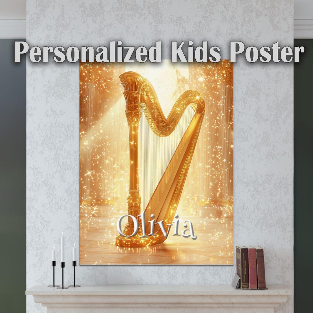 Personalized Harp Poster for Kids – Learning Made Fun – Nursery Room ...