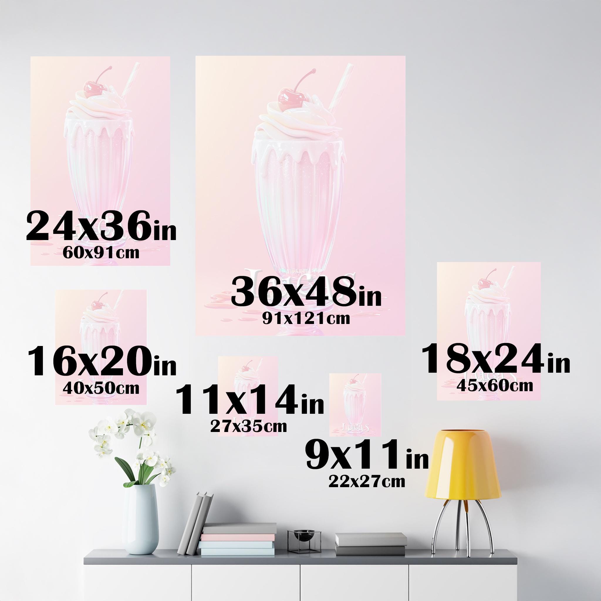 Personalized Milkshake Poster for Kids Poster – Engaging Art Print ...