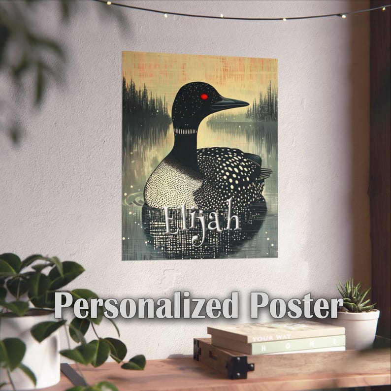 Personalized Common Loon Poster for Kids Poster – Perfect Kids Gift ...