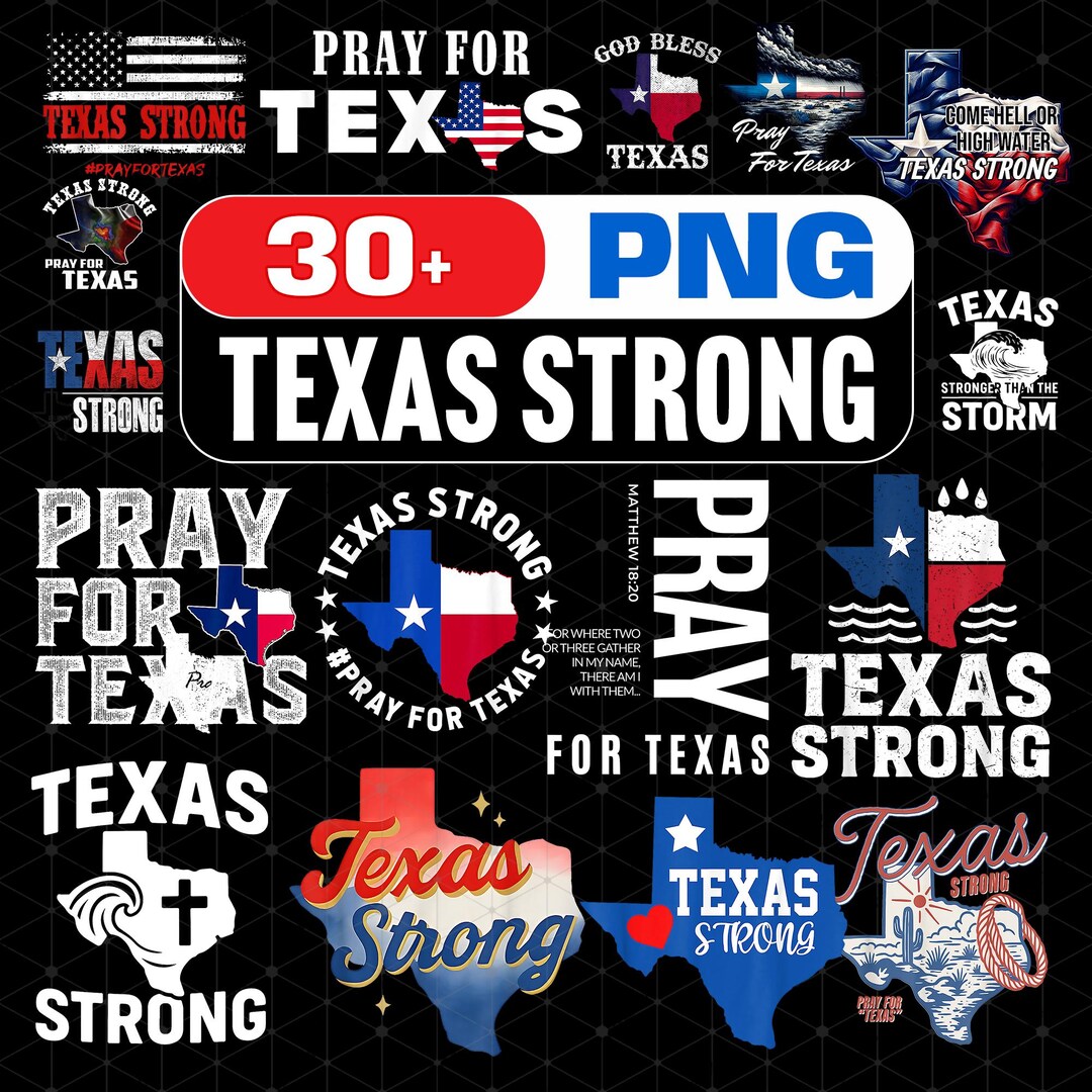 Texas Strong PNG Bundle | Pray for Texas Shirt Design | Western Pray ...
