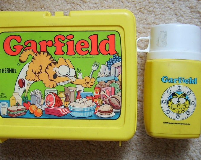 Vintage Lunch Box, Plastic Lunch Box, Garfield, Vintage Garfield Lunch ...