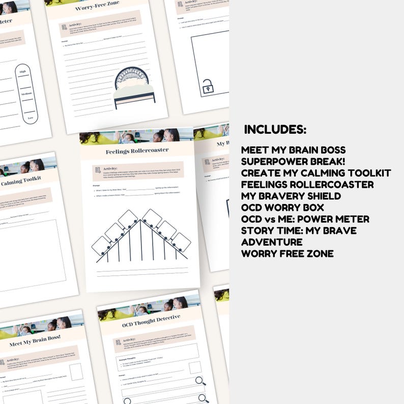 OCD Therapy Worksheets: ERP Activities for Kids, Teens, Adults ...