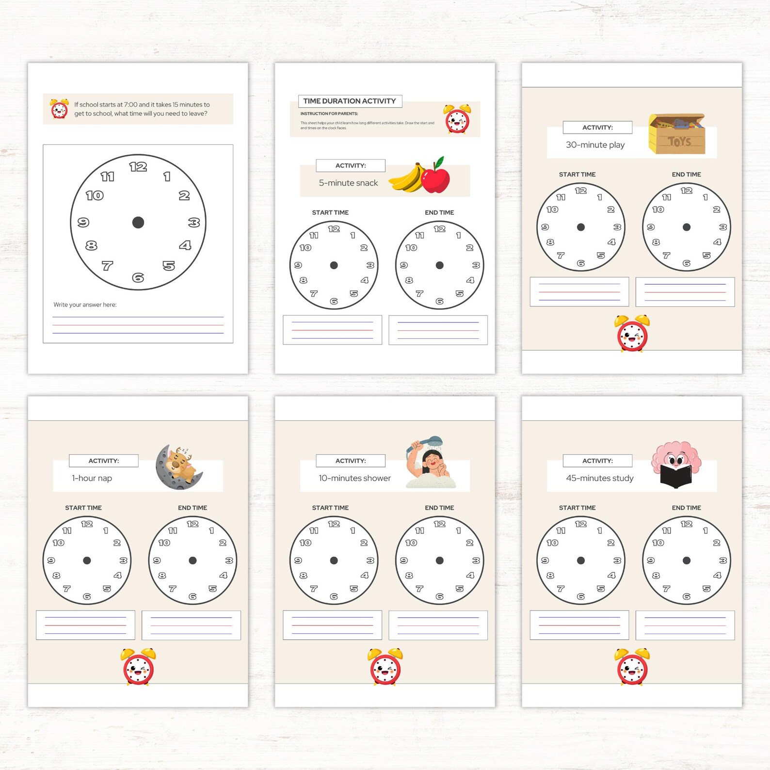 Learn to Tell Time Printable: Clock Puzzles & Math Activities (PDF) - Etsy