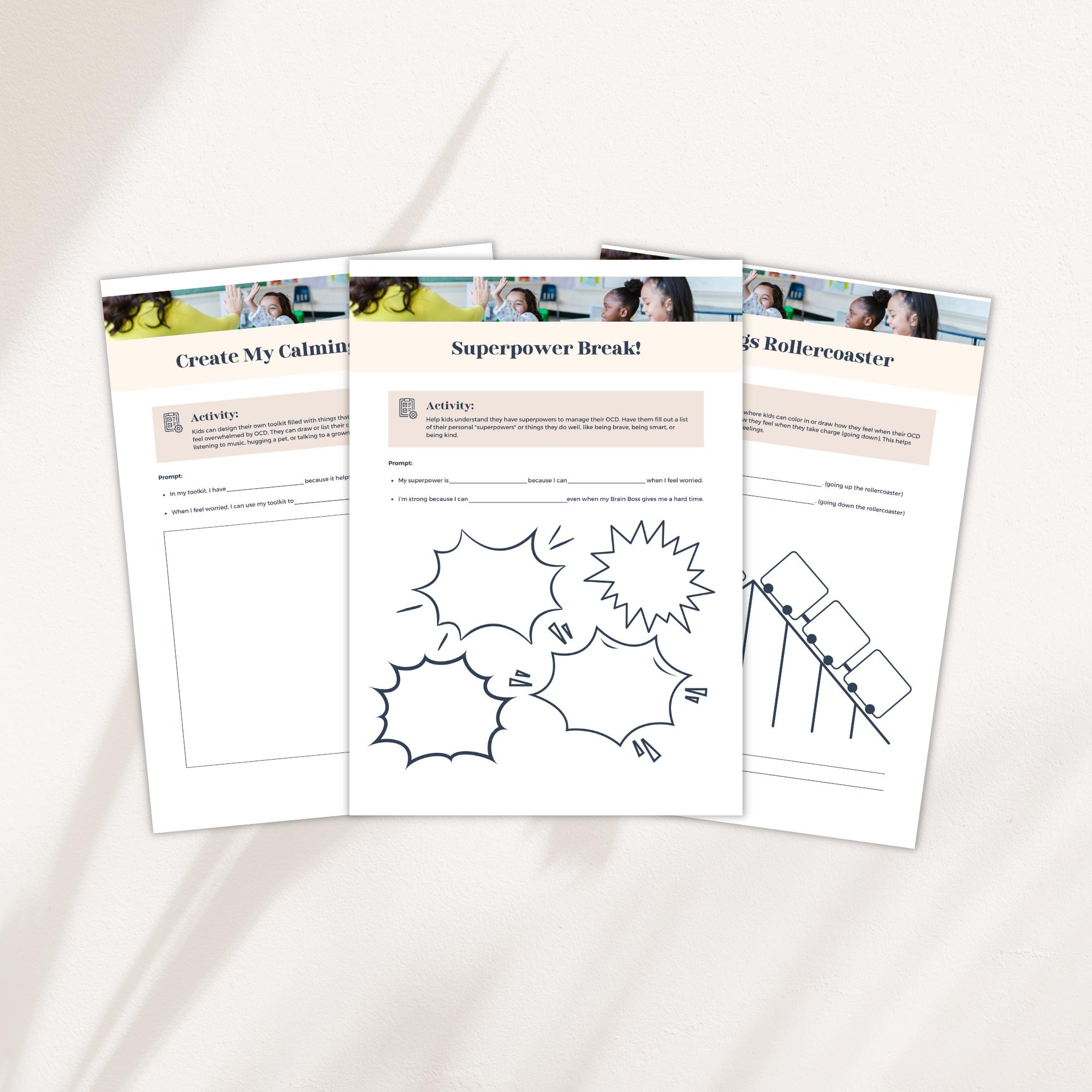 OCD Therapy Worksheets: ERP Activities for Kids, Teens, Adults ...
