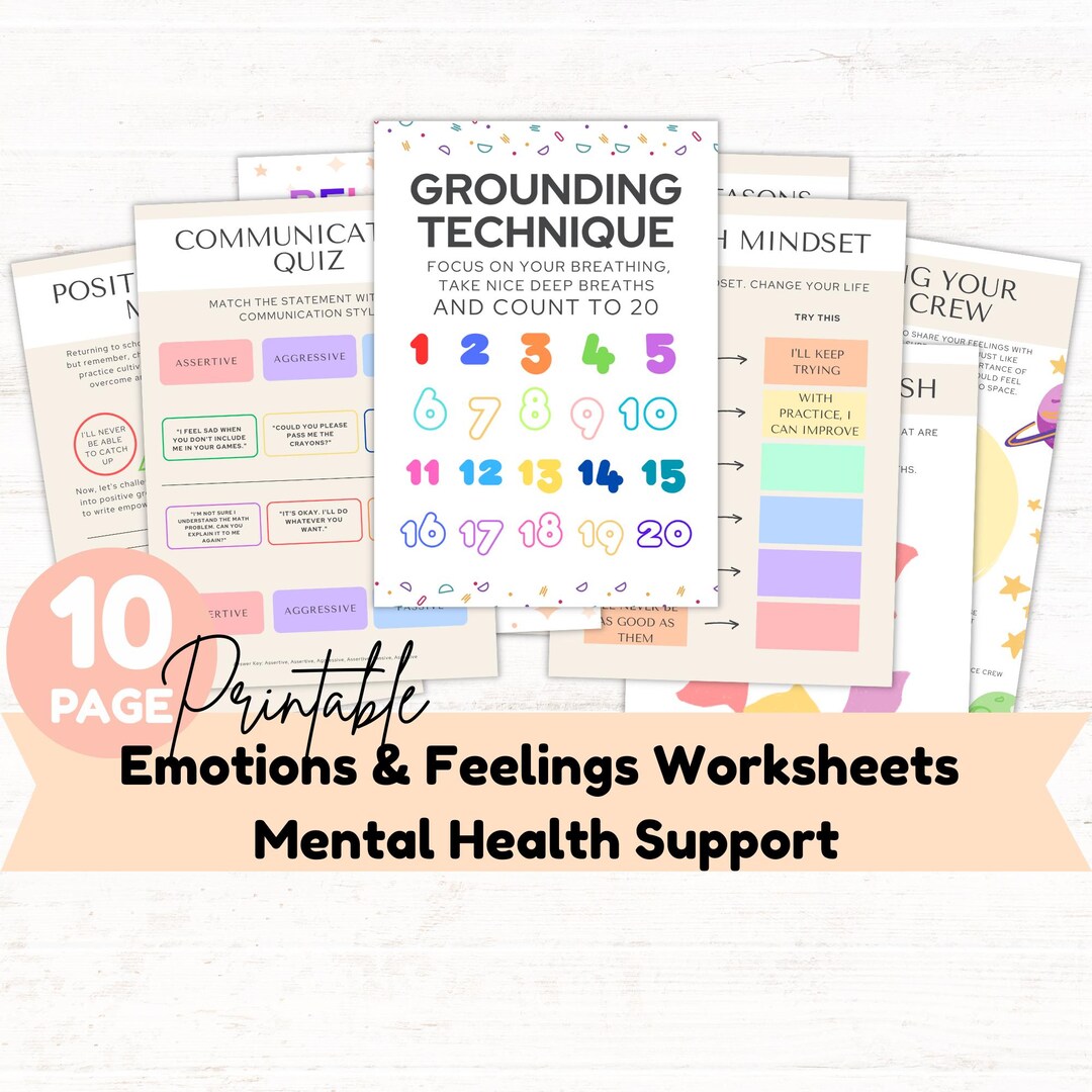 Mental Health Activities for Kids: Coping Skills, Growth Mindset (10 ...
