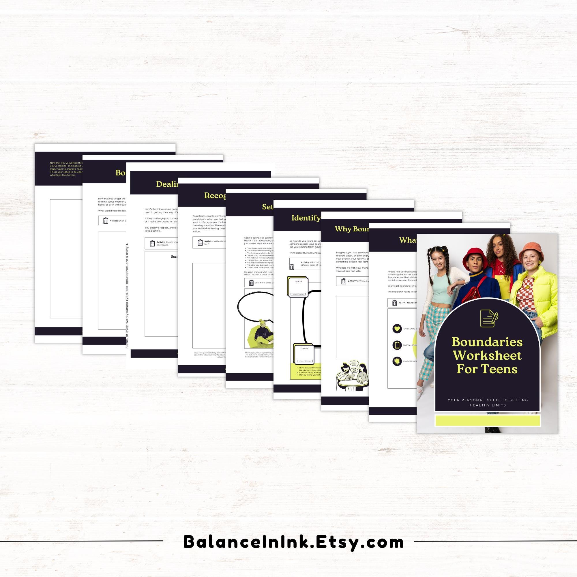 Boundaries Worksheets for Teens | Printable Social & Emotional Skills ...
