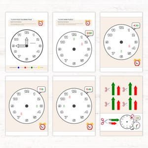 Learn to Tell Time Printable: Clock Puzzles & Math Activities (PDF) - Etsy