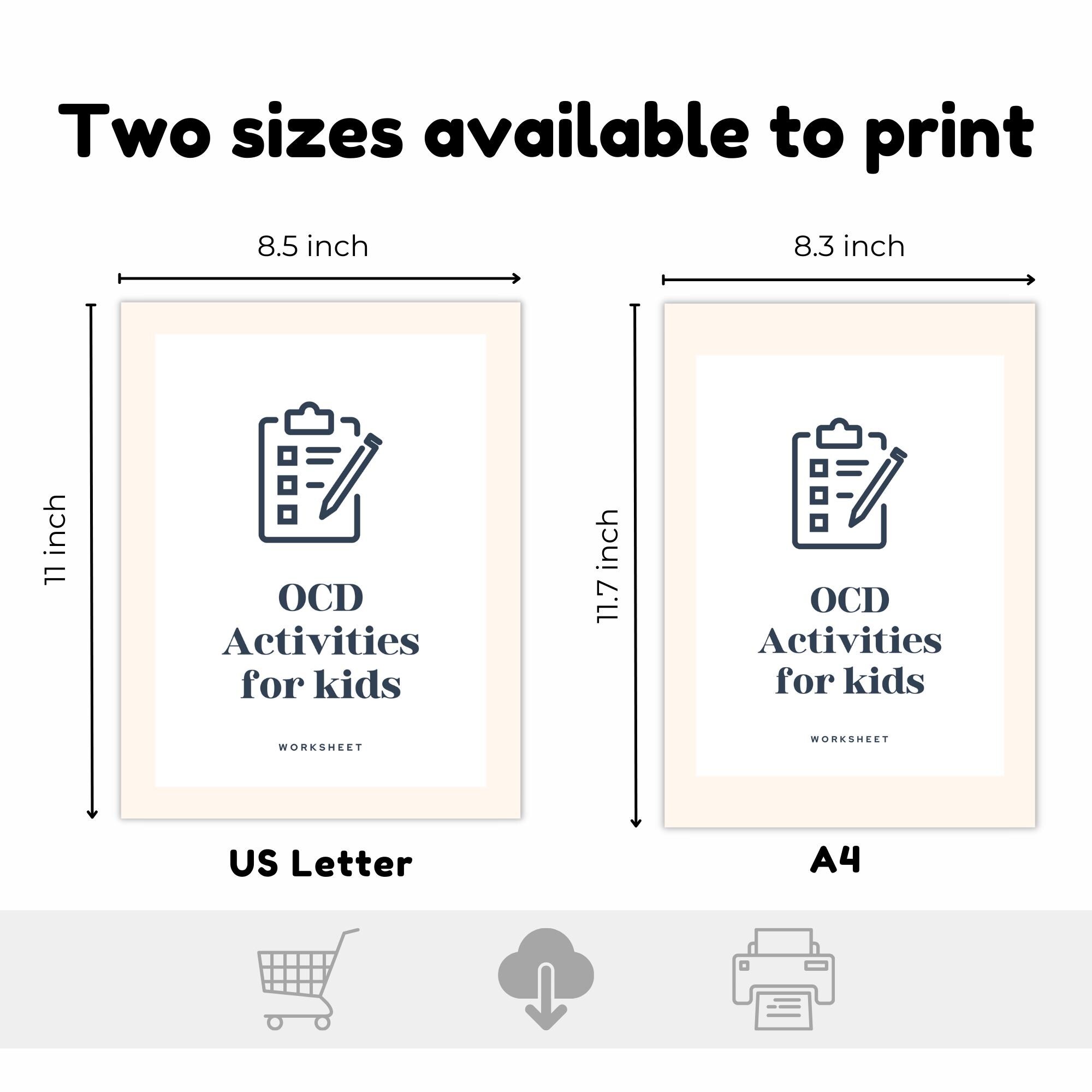 OCD Therapy Worksheets: ERP Activities for Kids, Teens, Adults ...