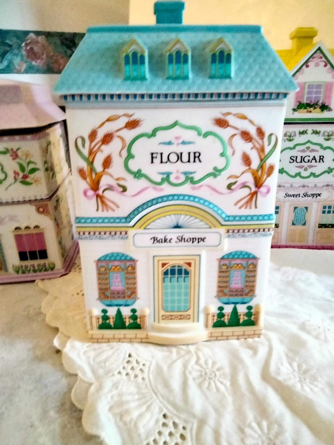Lennox Flour Canister House Village Collection - Etsy