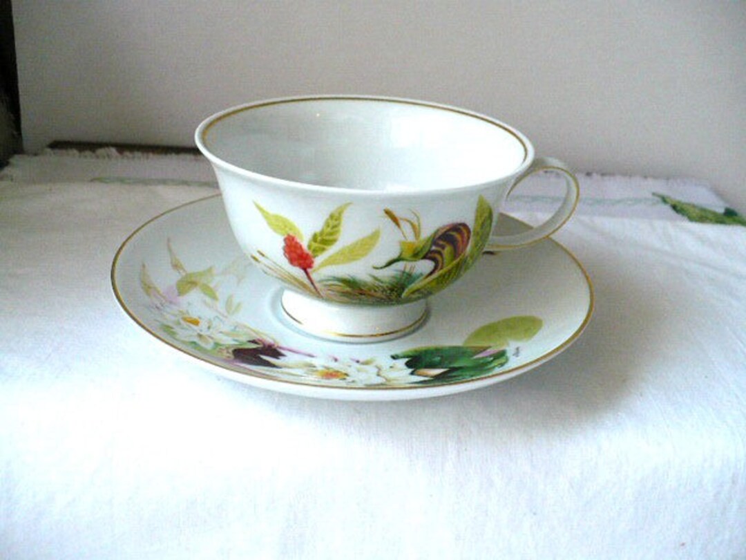 Teacup and Saucer, Wildflowers, Bridal Shower Tea Party Favors, Tea ...