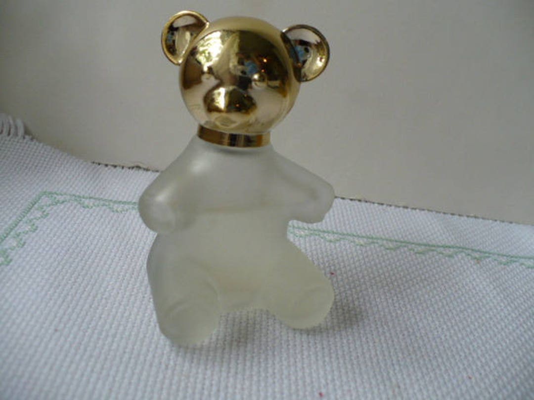 Avon Perfume Bottle, Bear, Vintage Frosted Glass Bottle, Anniversary ...